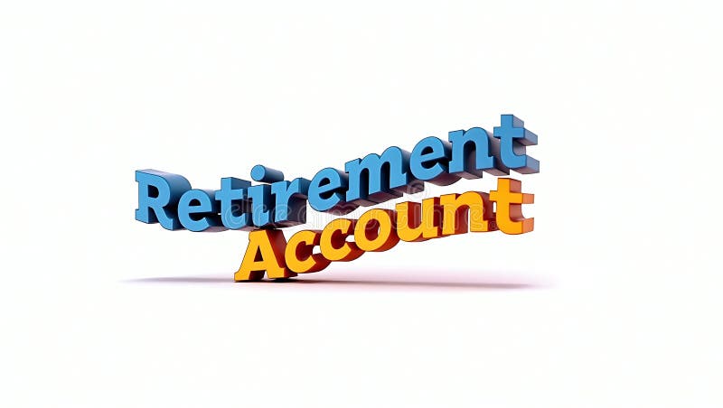 Bold Typography Featuring Retirement Account Text with High Contrast ...