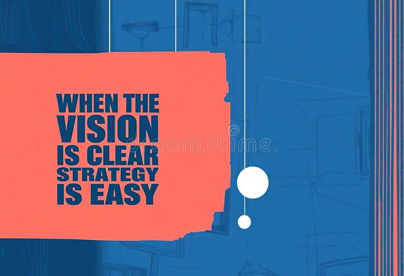 Motivational Quote about Vision and Strategy in Bold Typography Stock ...