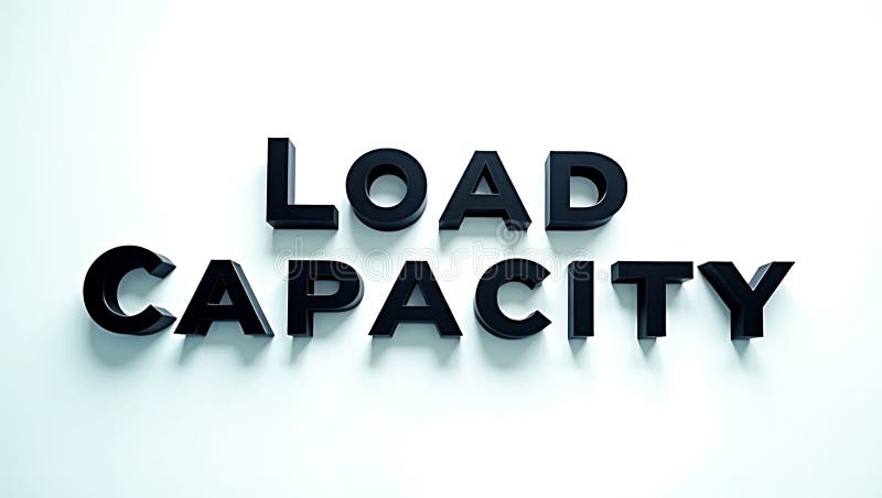 Bold Typography Representing Load Capacity in a Minimalistic Design ...