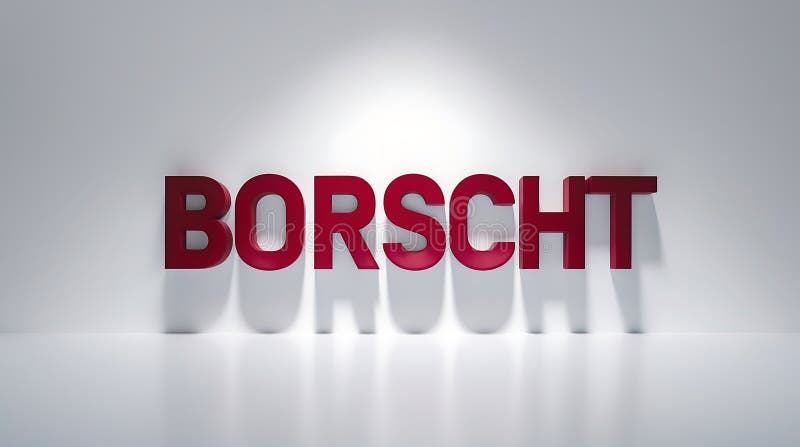 Bold Typography Showcases the Word Borscht in a Minimalistic Setting ...
