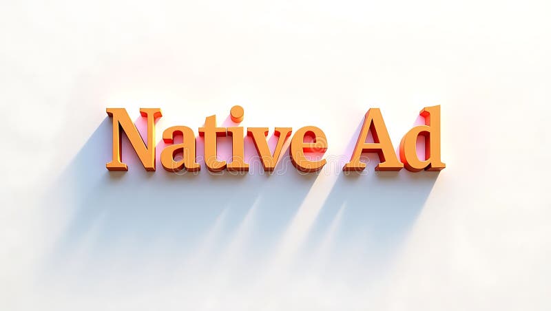 Creative Typography Design Featuring the Phrase Native Ad in Bold ...
