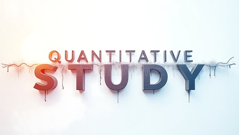Bold Typography Showcasing a Quantitative Study Concept Against a Light ...