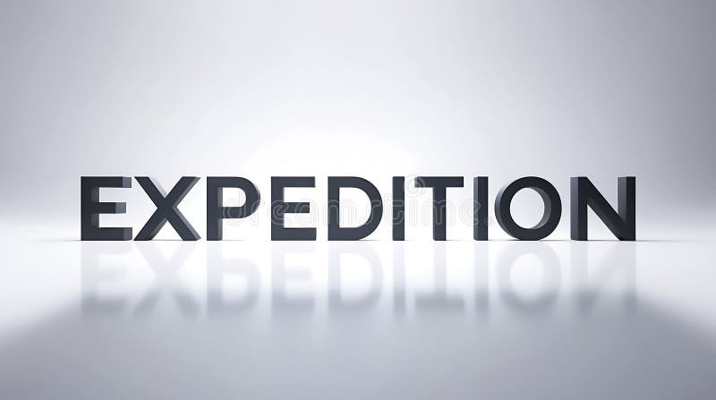 Bold Typography of the Word Expedition Highlighted Against a Light ...