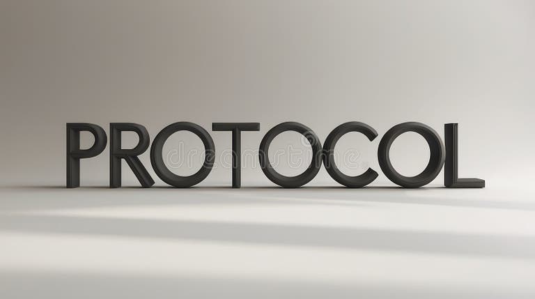 Bold Typography of the Word Protocol Displayed in a Minimalistic Setting Stock Photo - Image of ...