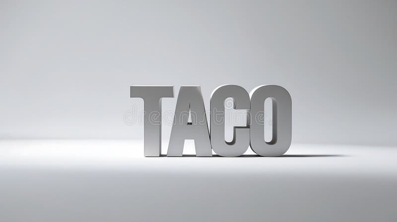 Bold Typography of the Word Taco in a Minimalist Style on a Light ...
