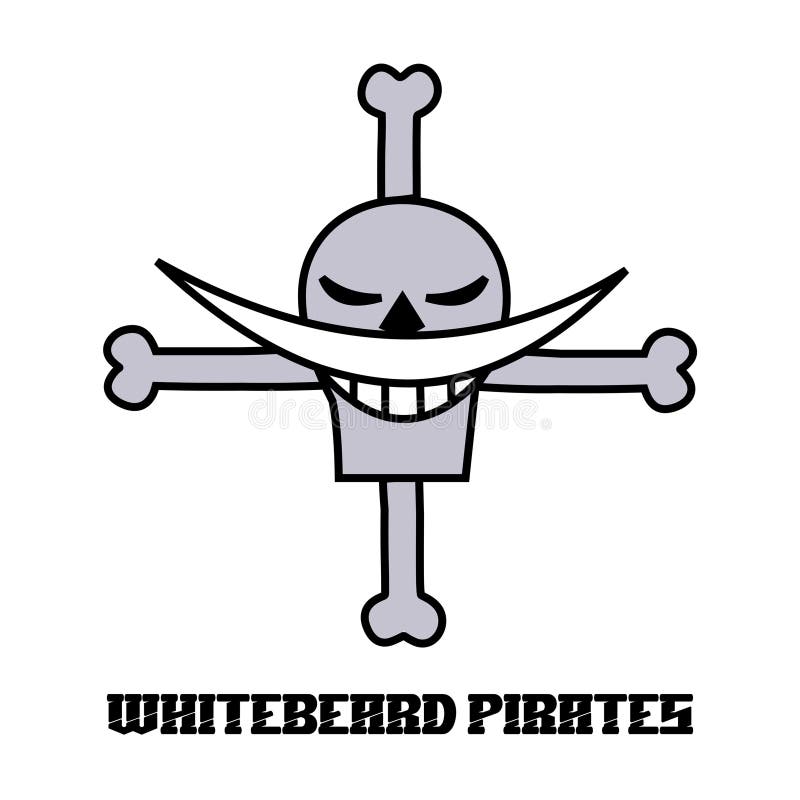 Whitebeard Pirates Vector Art - Skull and Crossbones Emblem Stock ...