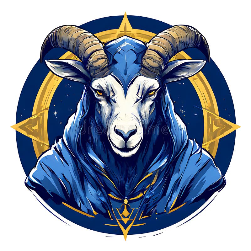 A Bold and Unique Vector Illustration of an Assassin-themed Goat ...