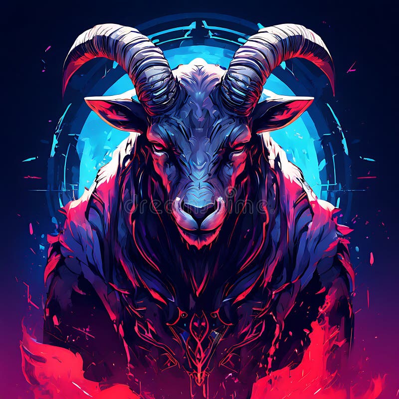 A Bold and Unique Vector Illustration of an Assassin-themed Goat ...