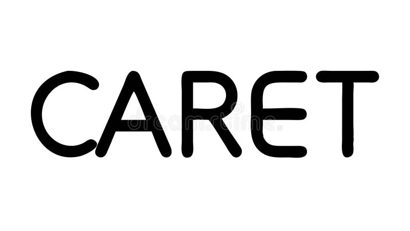 Bold Uppercase Text CARET Typography Graphic, Vector Design Generative ...