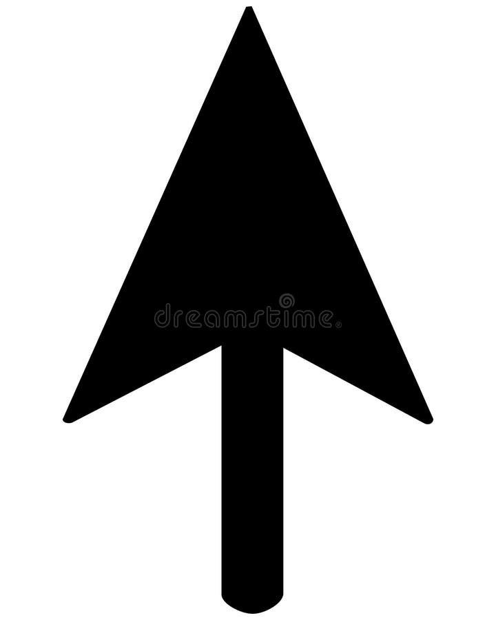 Bold Vector Arrow Shape Pointing Upwards for Design and Illustration ...