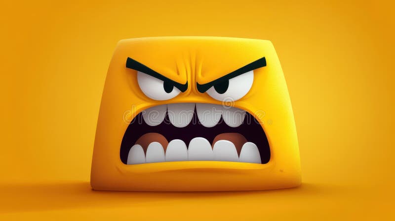 Bold Vector Art of an Angry Character, Featuring a Striking Expression ...
