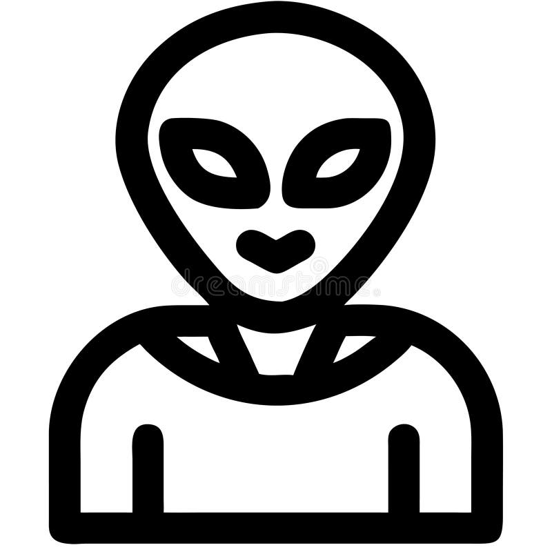 Alien Face Bold Vector Art for Sci-Fi Designs and Tattoo Inspiration ...
