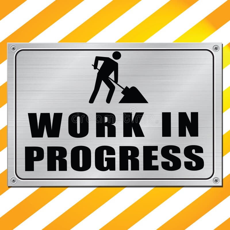 Work in Progress Sign Bold Vector Construction Design Stock Vector ...