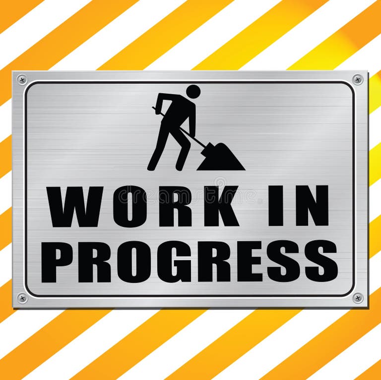 Work in Progress Sign Bold Vector Construction Design Stock Vector ...
