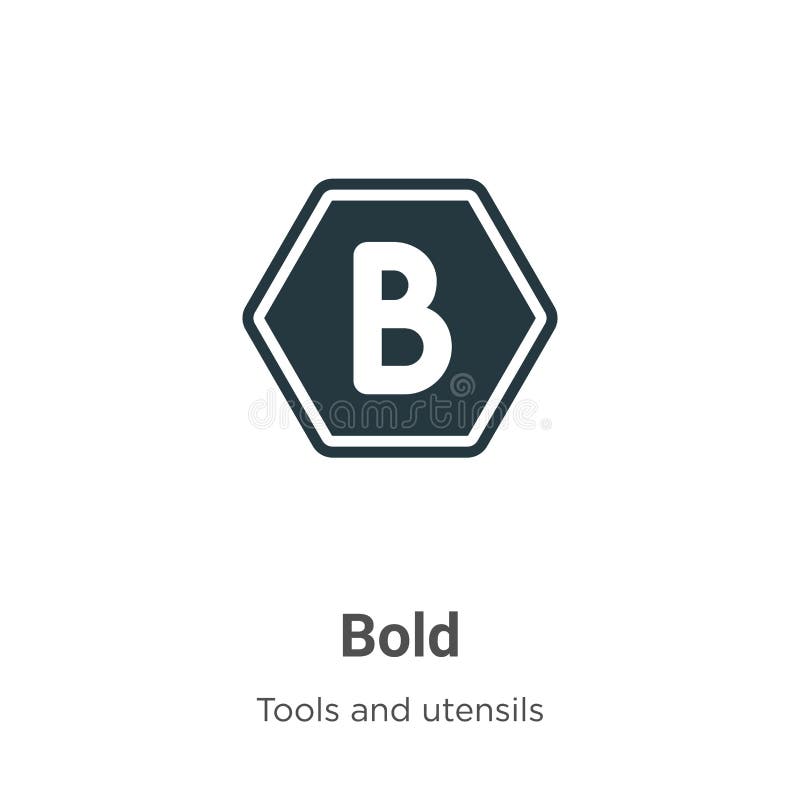 Bold Vector Icon on White Background. Flat Vector Bold Icon Symbol Sign ...