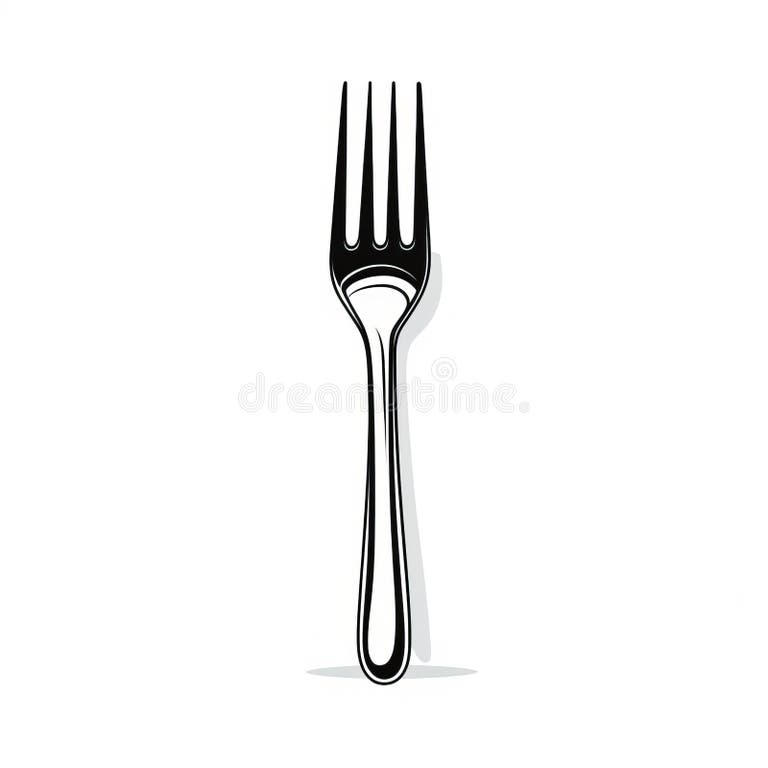 Bold Vector Image of Fork in Martin Creed Style Stock Illustration ...