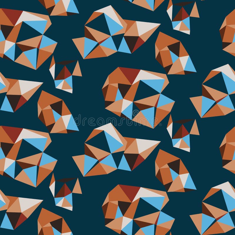 Bold Vector Pattern with Composition of Geometric Shapes Stock Vector ...