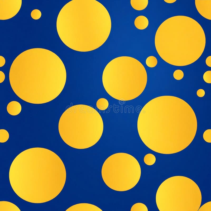 Vibrant Golden Circular Discs on a Striking Blue Background with Light ...