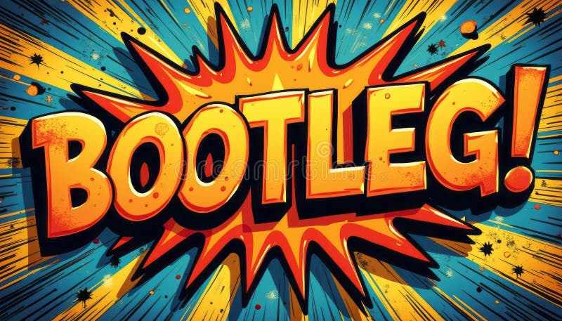 Bold and Vibrant BOOTLEG Comic-style Explosion Stock Photo - Image of ...