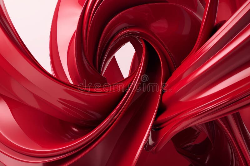 Modern Minimalist Industrial Design in Ruby Red 3D Rendered with Unreal ...