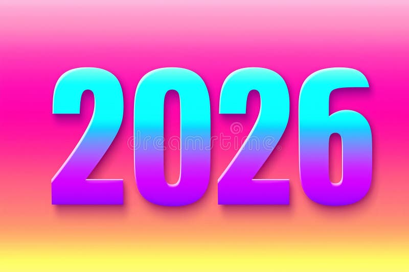 Bold and Vibrant 2026 Design Showcasing Modern Typography with a ...