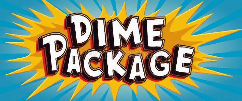 Bold and Vibrant DIME PACKAGE Graphic with Explosive Background Stock ...