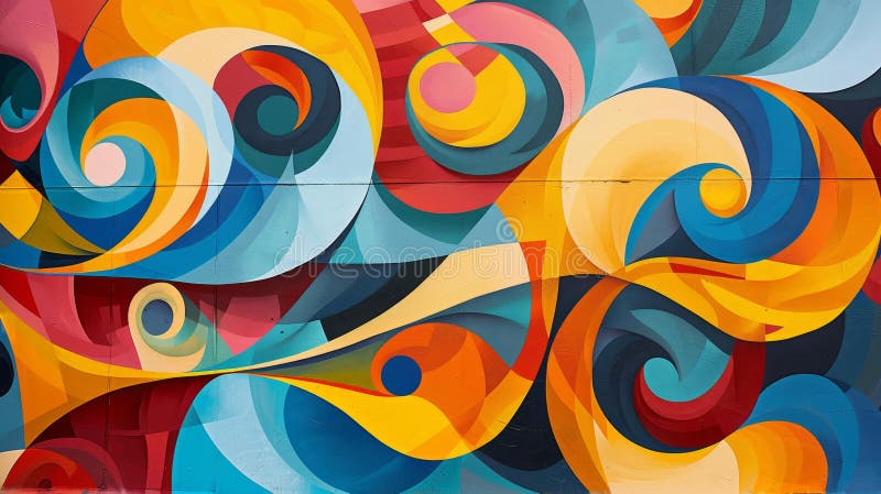 Bold, Vibrant Mural with Stunning Visual Impact, Ai Generated Stock ...