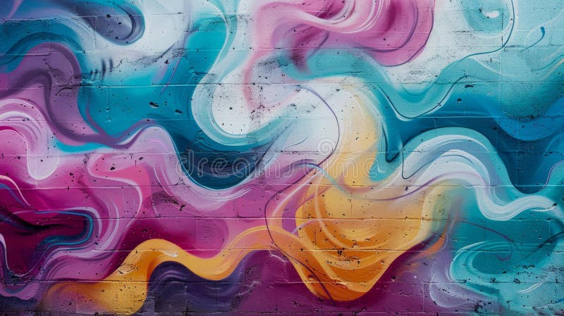 Bold, Vibrant Mural with Stunning Visual Impact, Ai Generated Stock ...