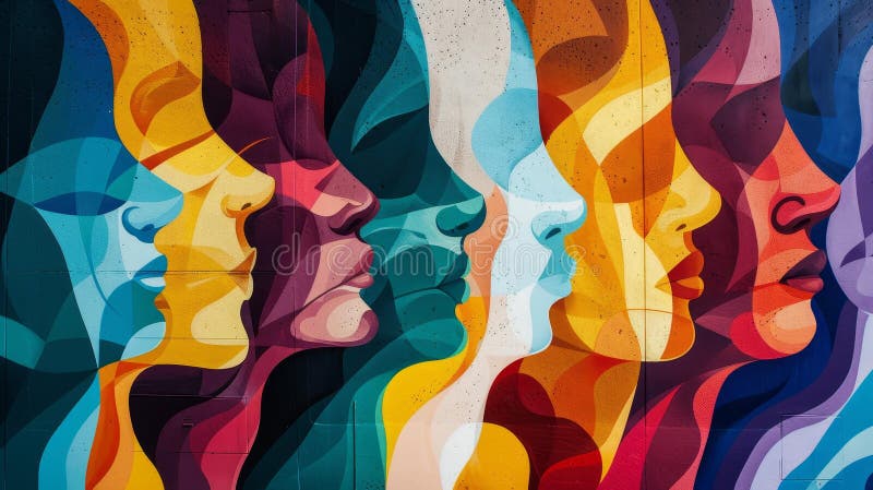 Bold, Vibrant Mural with Stunning Visual Impact, Ai Generated Stock ...