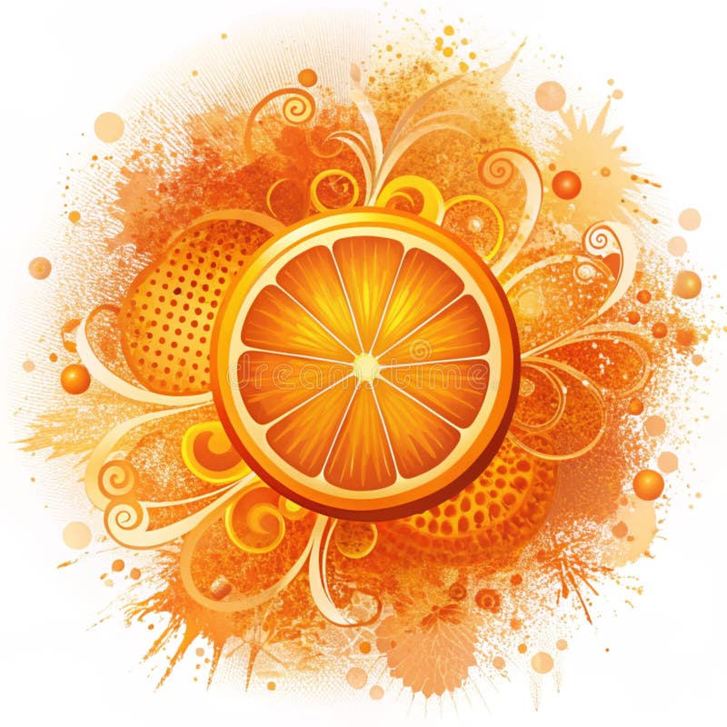 Orange Grunge Texture on White Background, Bold Design Stock ...