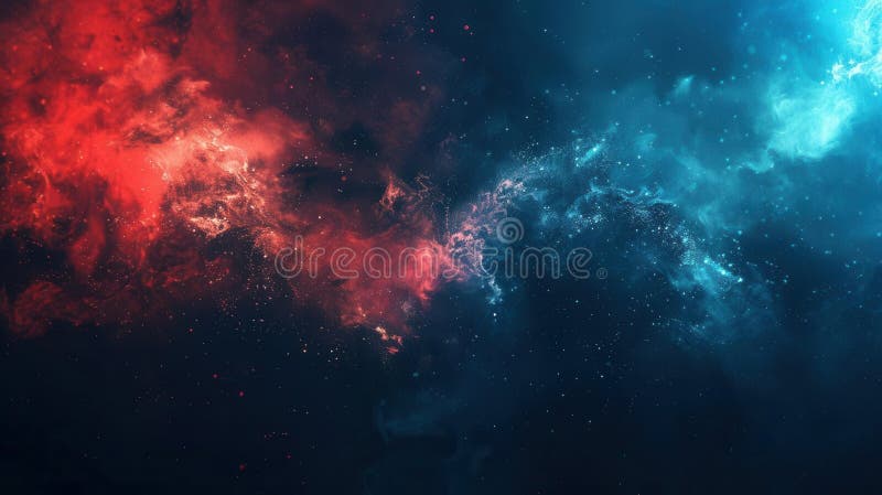 Bold and Vibrant. Red and Blue Abstract Art Concept Stock Illustration ...
