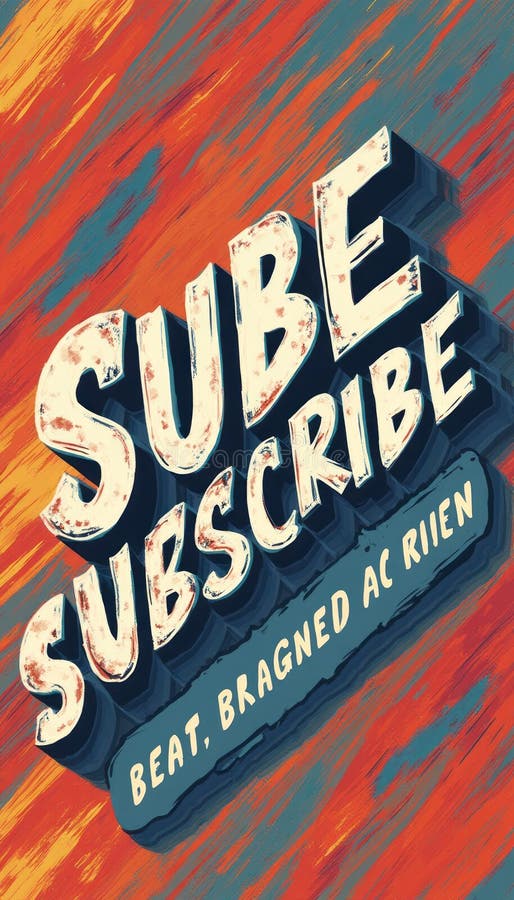Bold and Vibrant Subscribe Graphic with Playful Typography Stock Photo ...