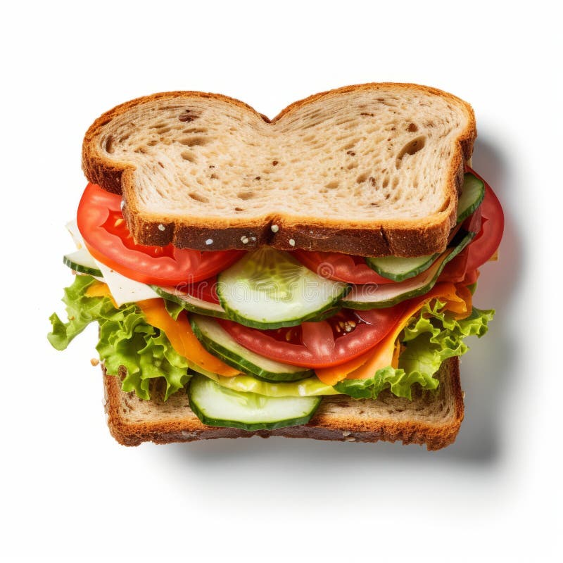 Bold and Vibrant Vegetable Sandwich with Tumblewave Style Stock ...