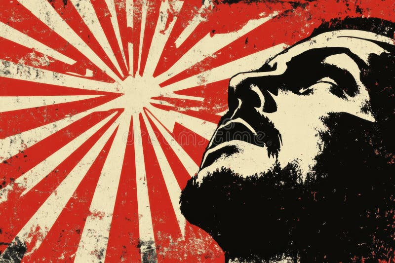 Bold Vintage Propaganda Poster Featuring Powerful Imagery and Slogans ...