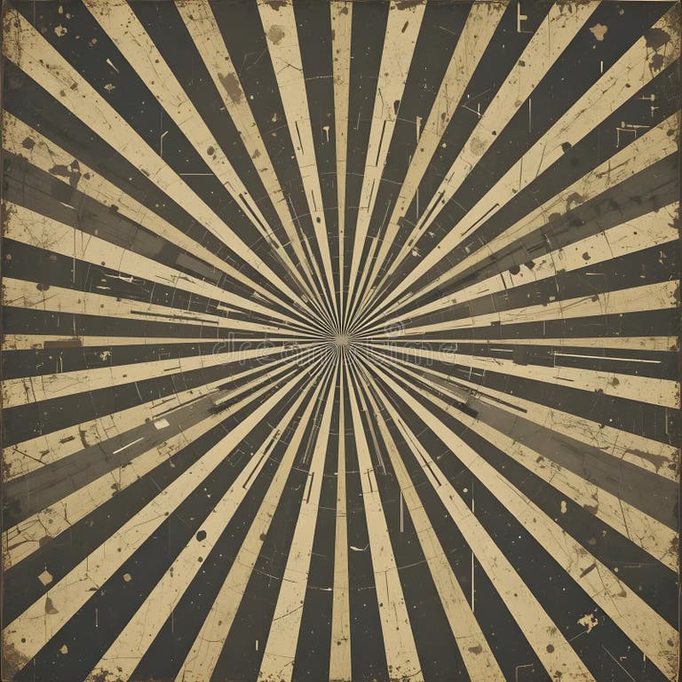 Retro Vintage Rays Pattern Background with Radiating Lines for Classic ...