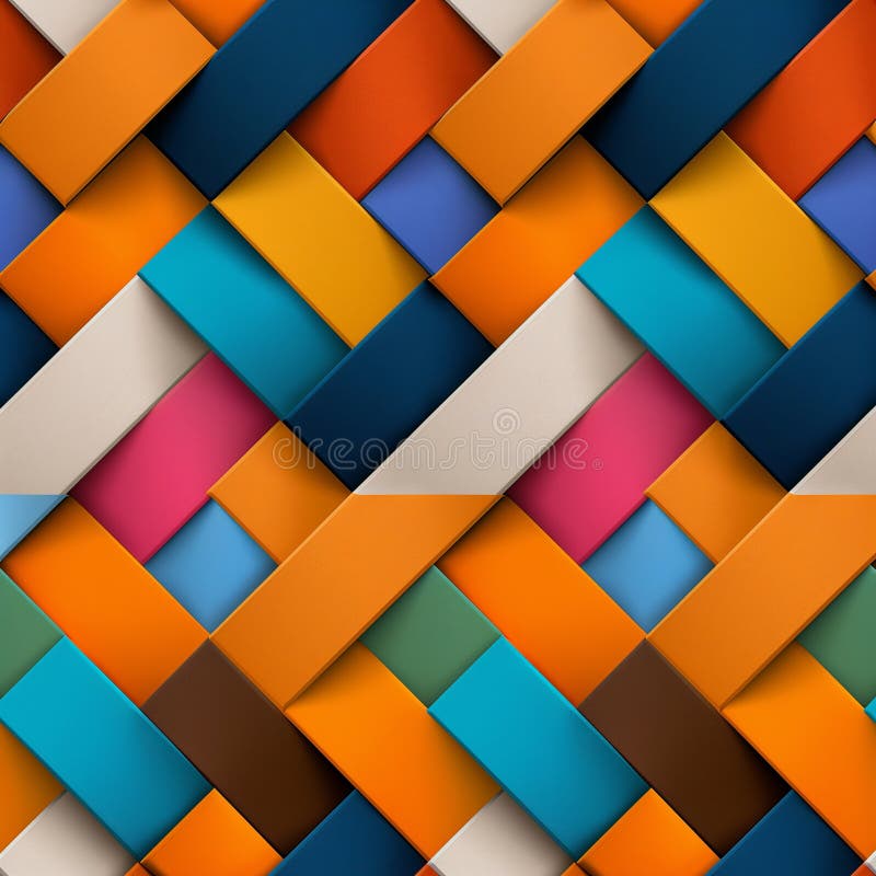 Seamless Abstract Geometric Pattern with Vibrant Colors and Dynamic ...