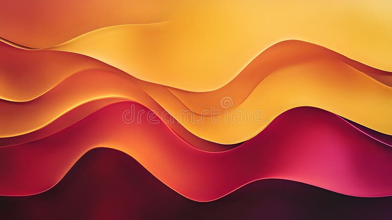 Bold Wave Pattern Background with Smooth Transition from Yellow To ...