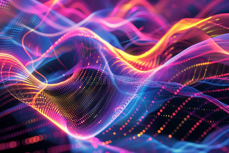 Bold Wave Shape Design Featuring Geometric Patterns and Vibrant Colors ...