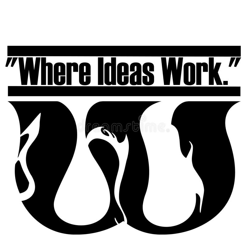 Bold "Where Ideas Work" Typography Design Stock Illustration ...