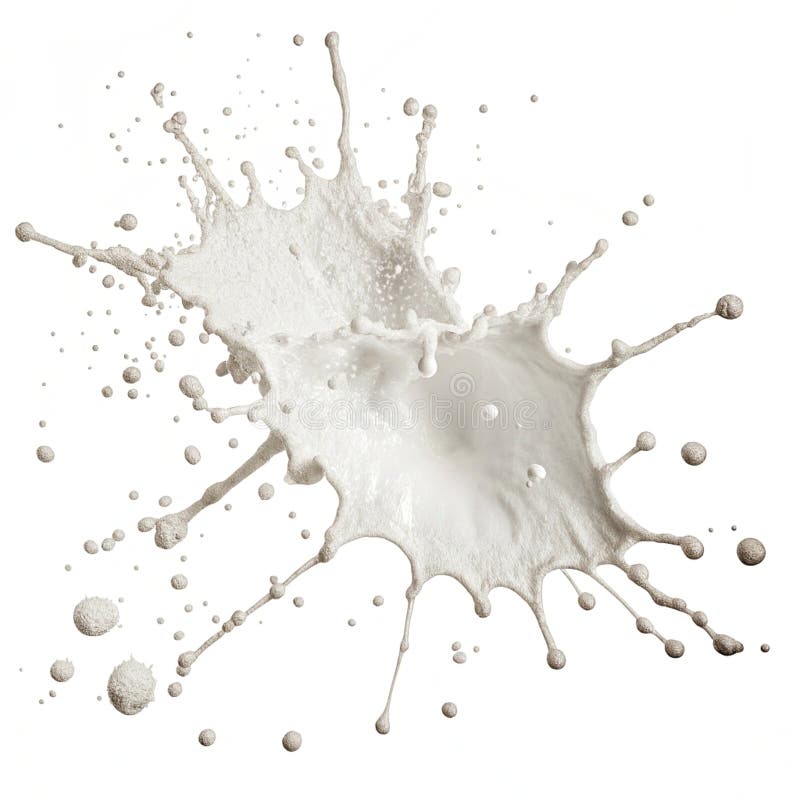 White Ink Splatter Isolated on White Background Stock Illustration ...