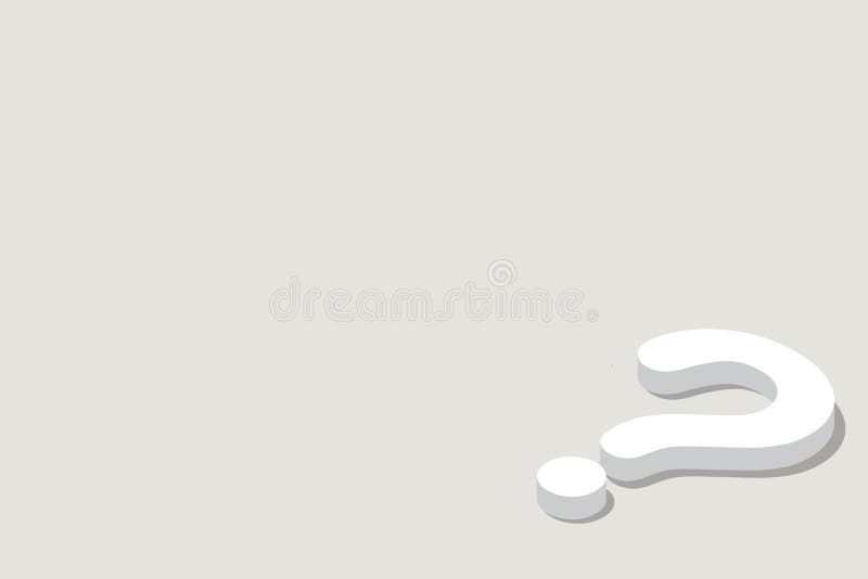A Bold and White Question Mark Stock Illustration - Illustration of ...