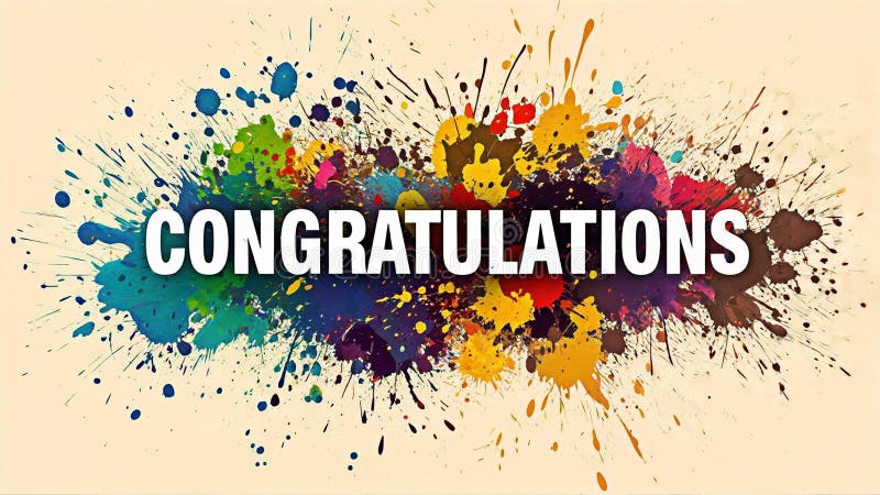 Colorful Celebration Text Art with Splatter Effect Stock Illustration ...