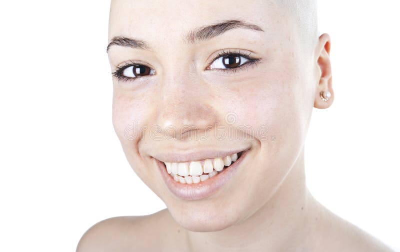 Bold Woman With White Bodyart Stock Photo - Image of expression, face ...