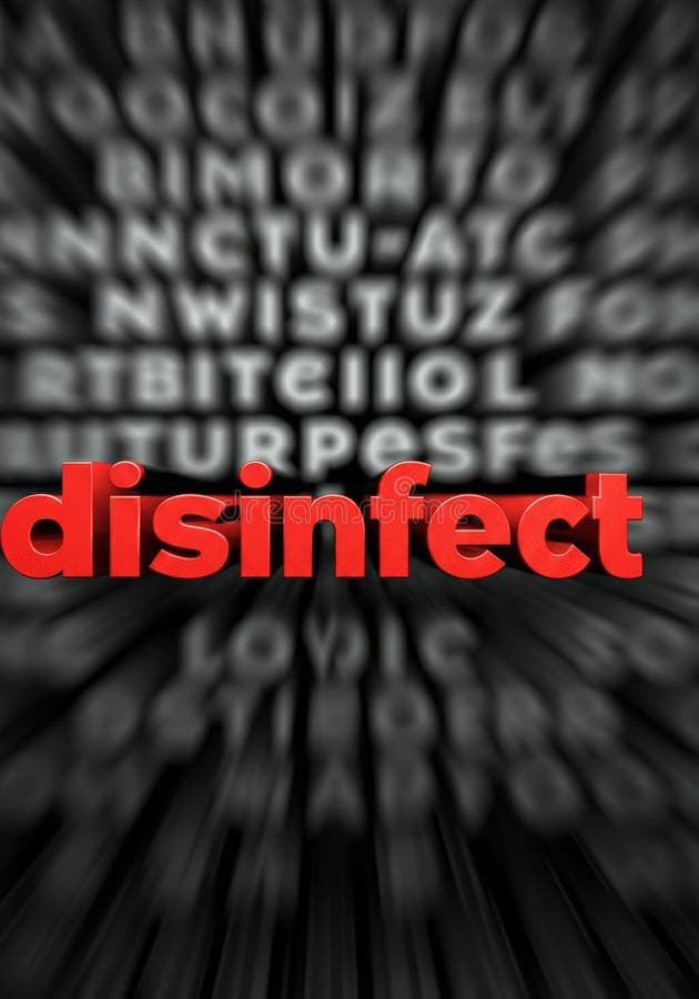 Bold Word Disinfect Emphasizing Cleanliness and Hygiene in a Modern ...