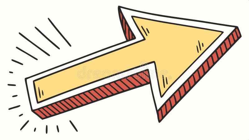 Bold Yellow Arrow Pointing Upwards Vector Design Generative AI Stock ...