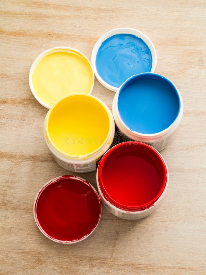 Colorful Paint Pots stock photo. Image of colors, blue - 29720732