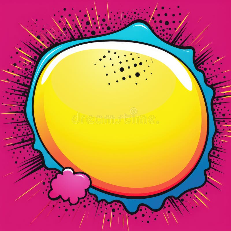 Vivid Yellow Comic Explosion Design Stock Illustration - Illustration ...