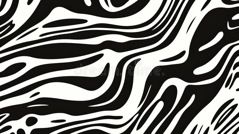 Abstract Zebra Stripes Pattern in Black and White for Textile Design ...