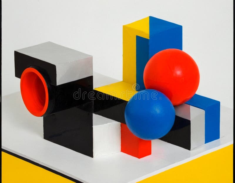 Colorful Geometric Shapes Arranged Artistically on a White Surface ...