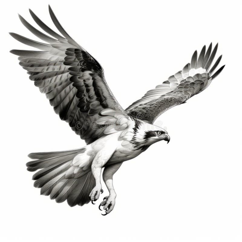 Osprey Drawing Stock Illustrations – 824 Osprey Drawing Stock ...